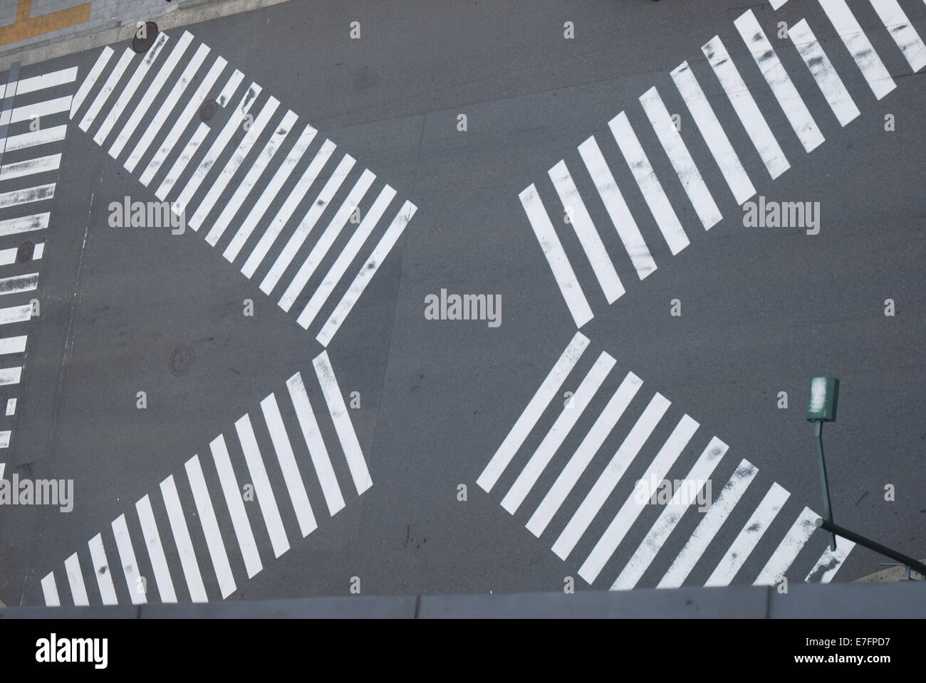 Zebra crossing pattern in the road, Tokyo, Japan 2014 Stock Photo - Alamy