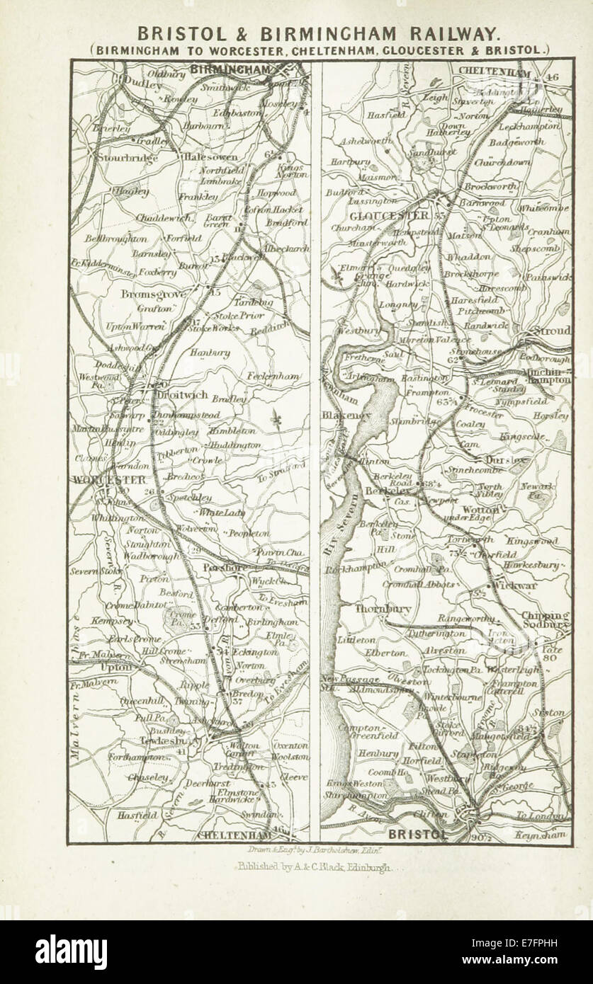 Railway map showing route hi-res stock photography and images - Alamy