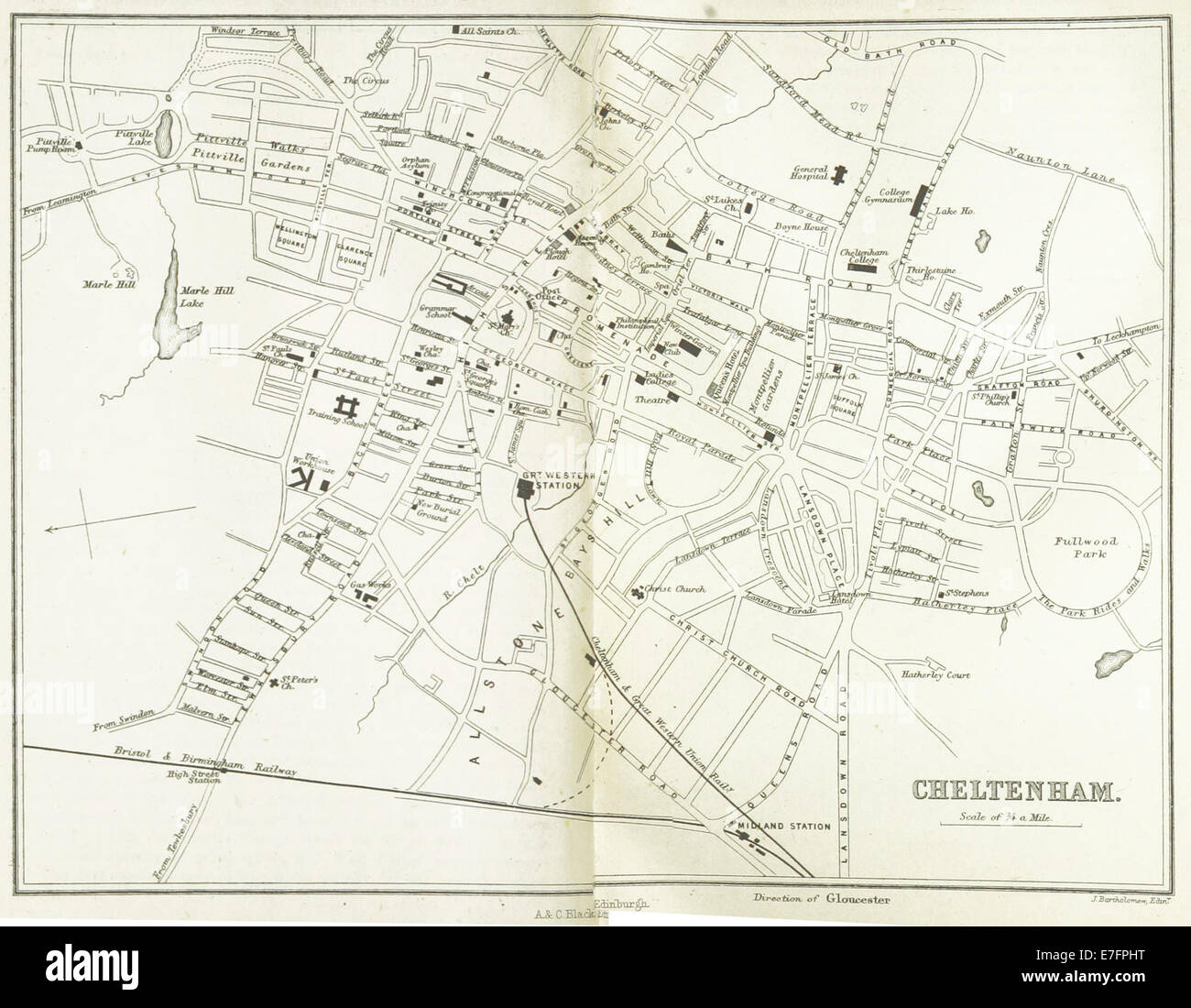 Victorian town map hi-res stock photography and images - Alamy