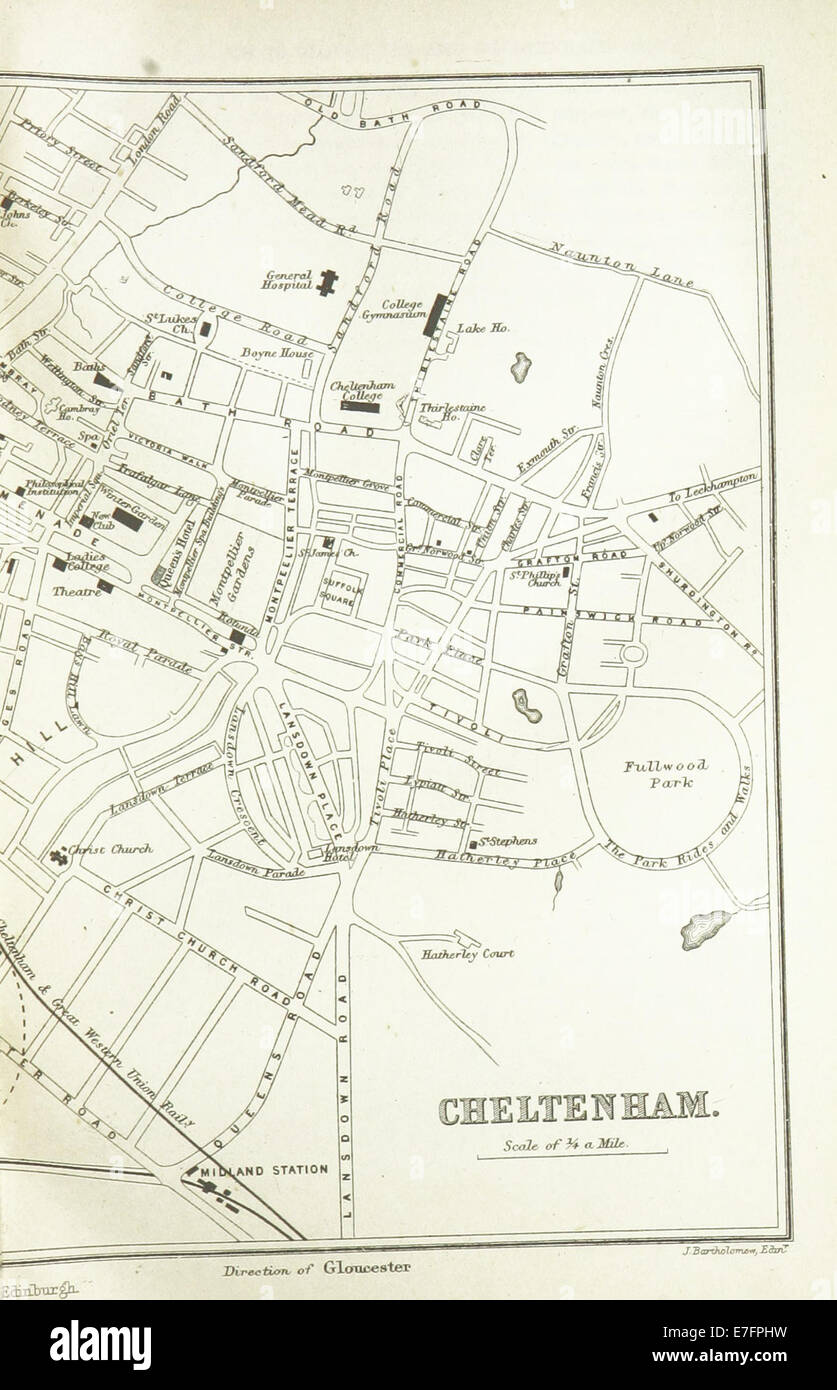 Illustration from 'EW' (1884) showing a scene of Cheltenham ...