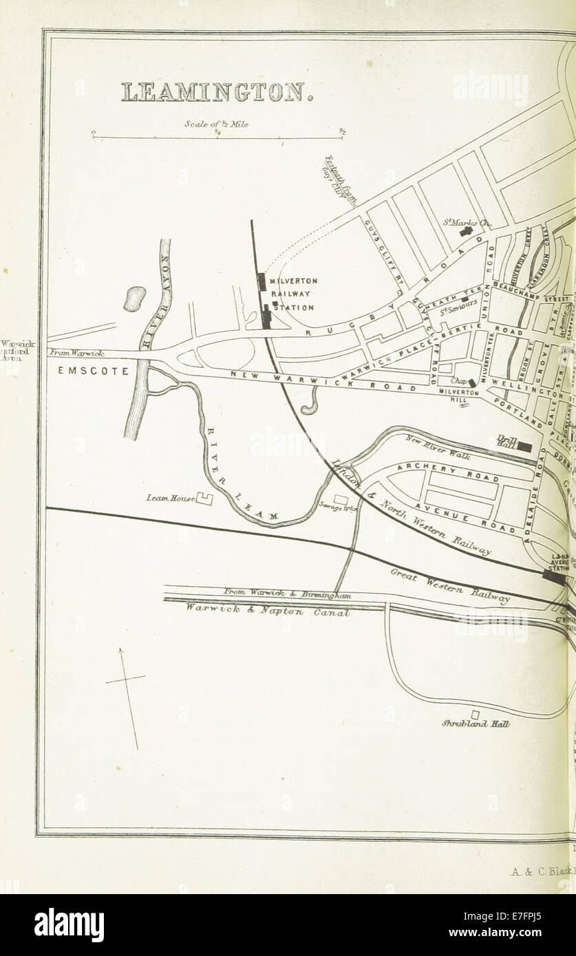 Illustration from 'EW (1884)', depicting a left-side view of Leamington ...