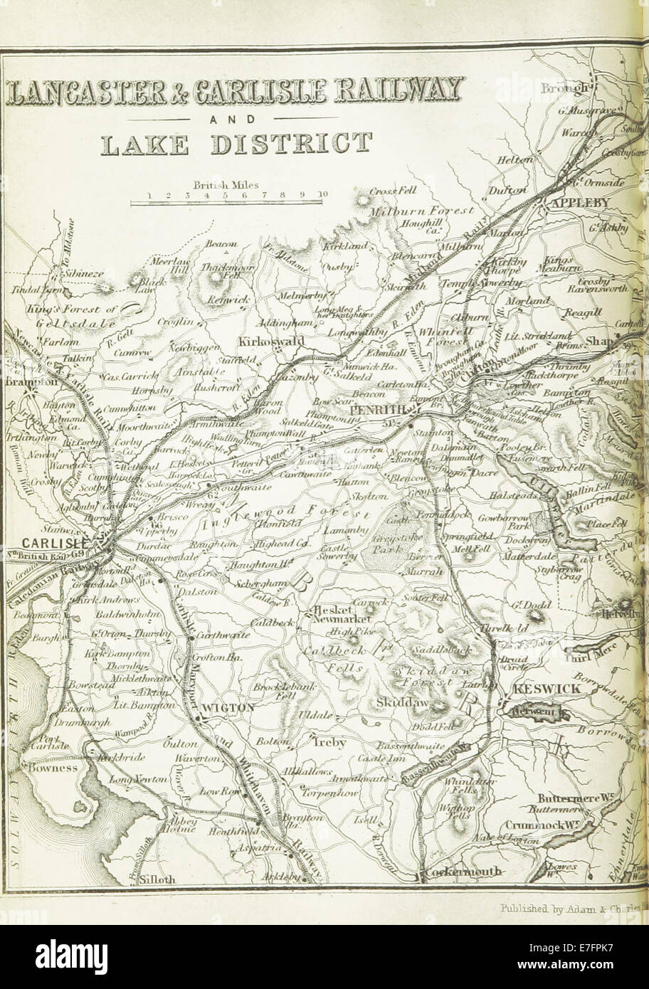 Map of carlisle hi-res stock photography and images - Alamy