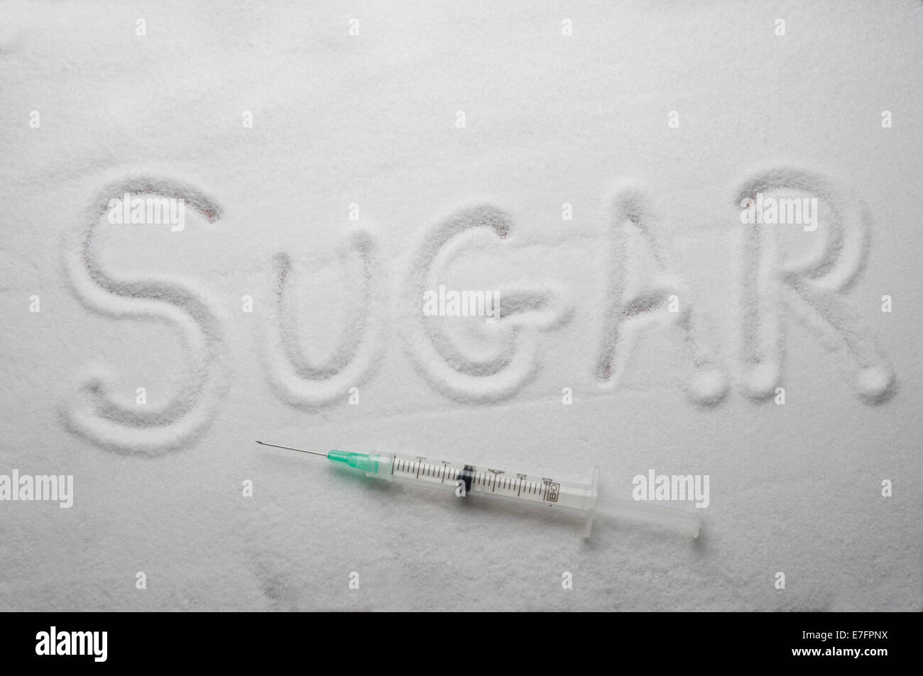 Sugar written in sugar Stock Photo - Alamy