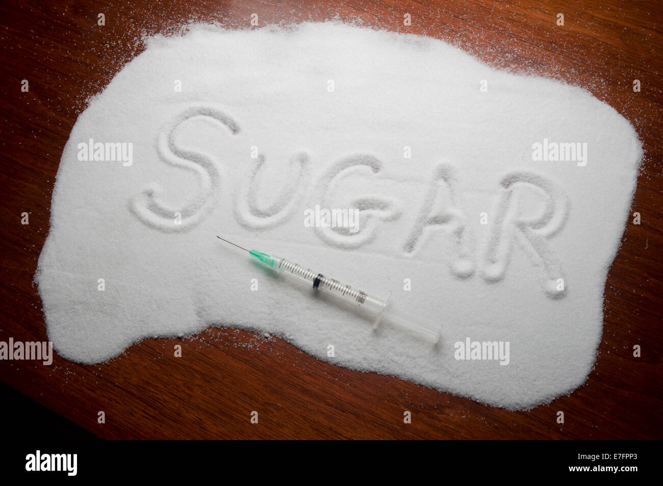 Sugar written in sugar Stock Photo - Alamy