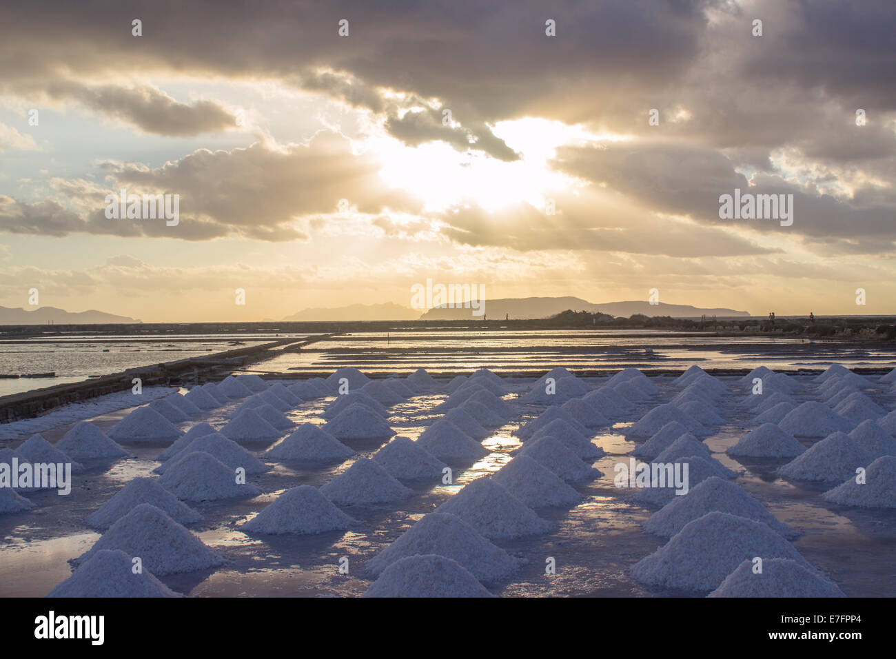 salt "salt marsh" landscape sunset sun sky clouds water "salt mounds ...