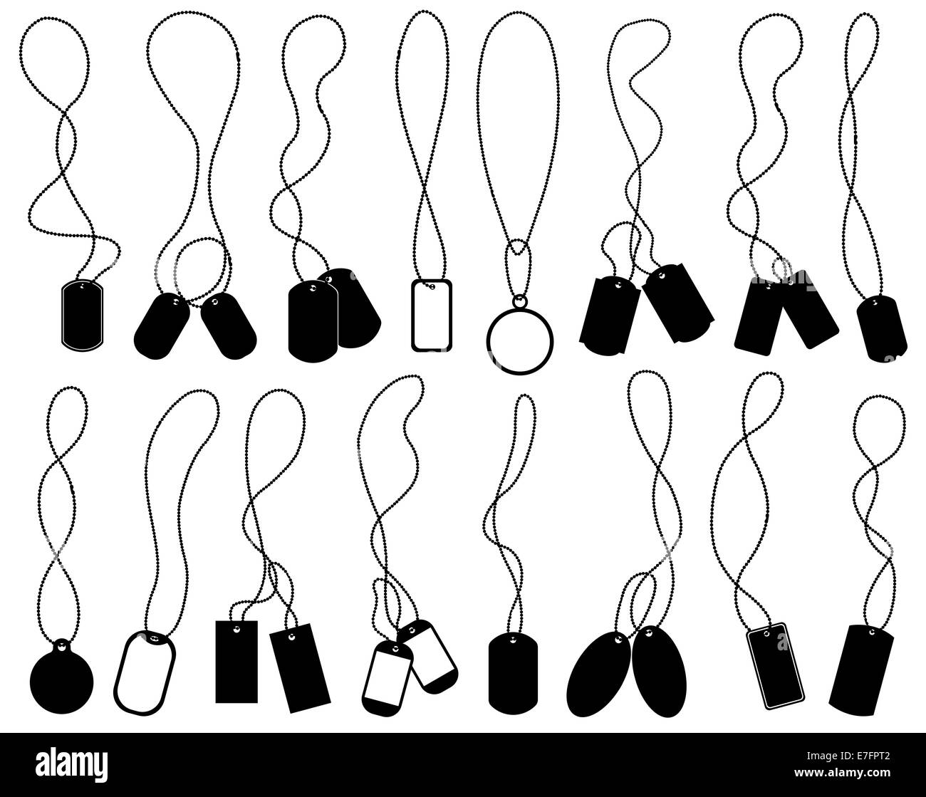 Set of different dog tags Stock Photo - Alamy