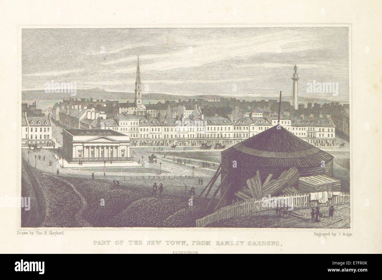 An illustration from MA (1829), showing part of the New Town in ...