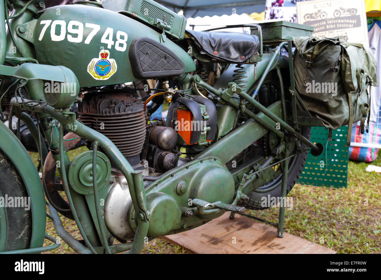 Vintage Norton Roadholder bike equipped as WW2 military medic bike ...