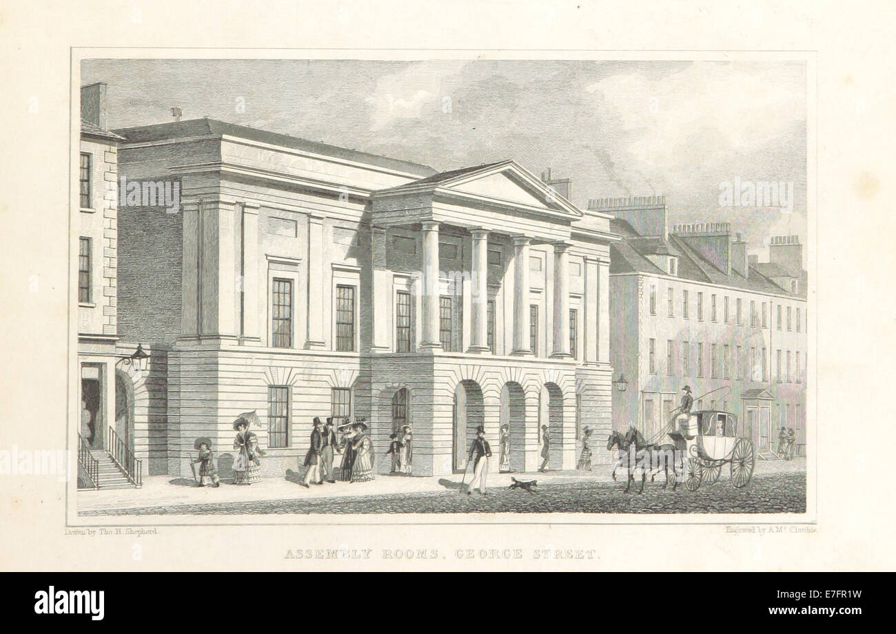 An illustration from MA (1829) depicting the Assembly Rooms on George ...