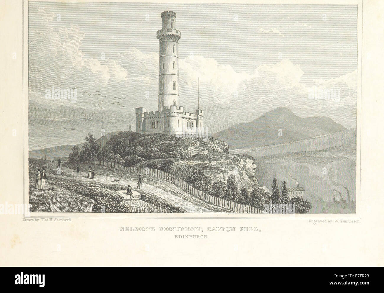 Ma 1829 p 119 nelsons monument hi-res stock photography and images - Alamy