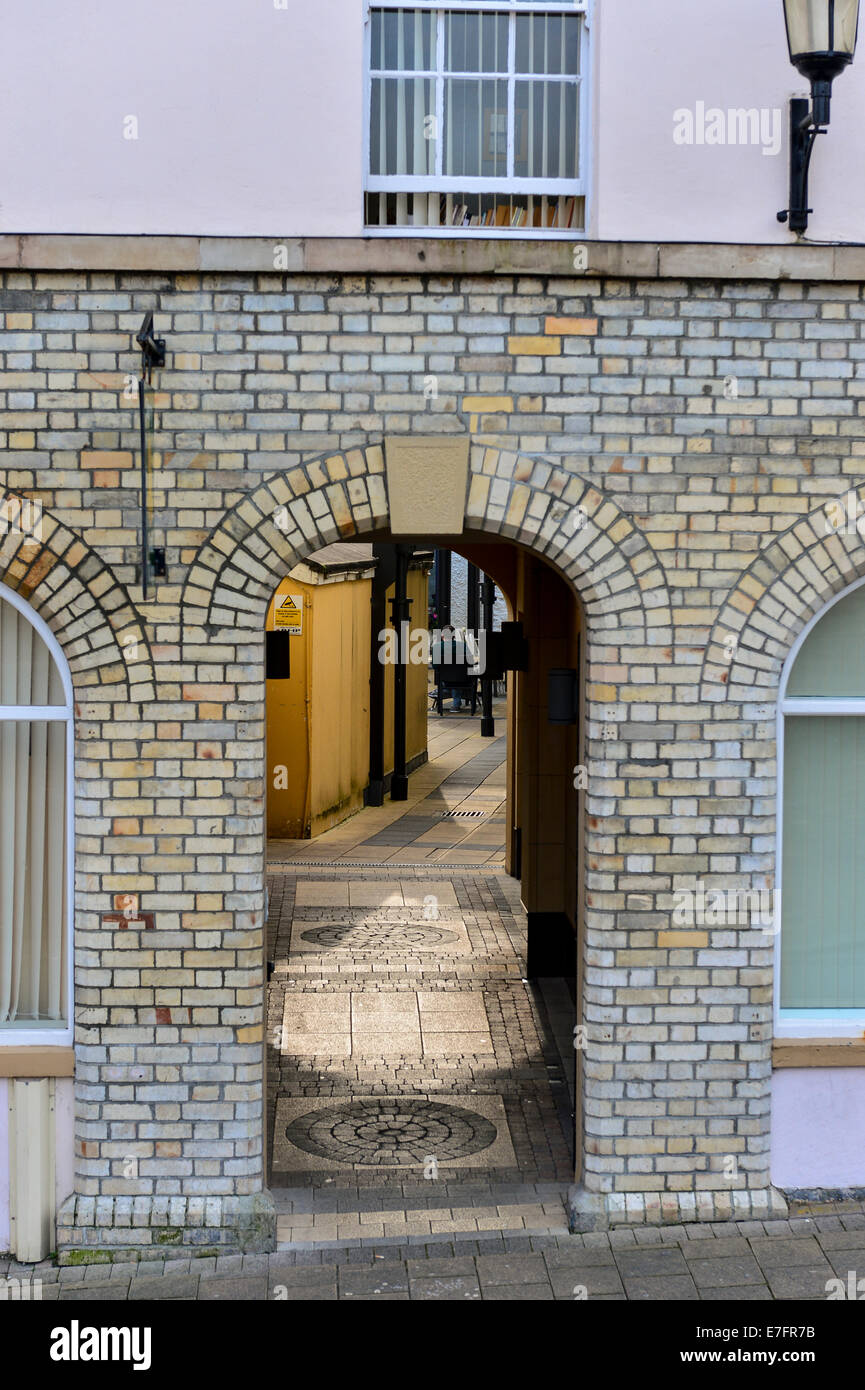 Arched entrance to the Craft Village, Derry, Londonderry, Northern ...