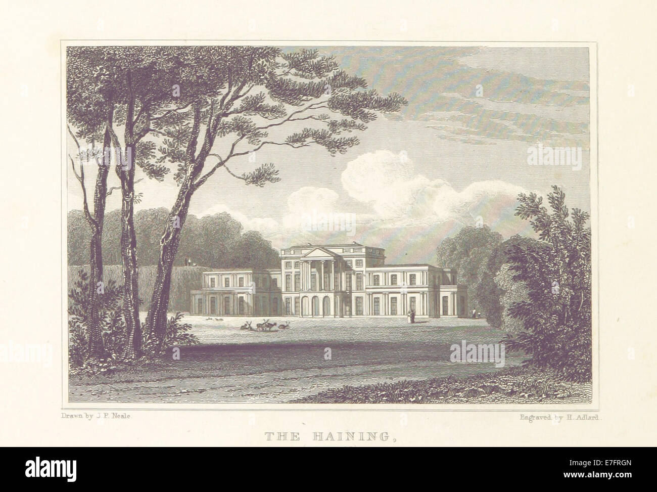 An illustration from page 224 of MA (1829), showing The Haining, a ...