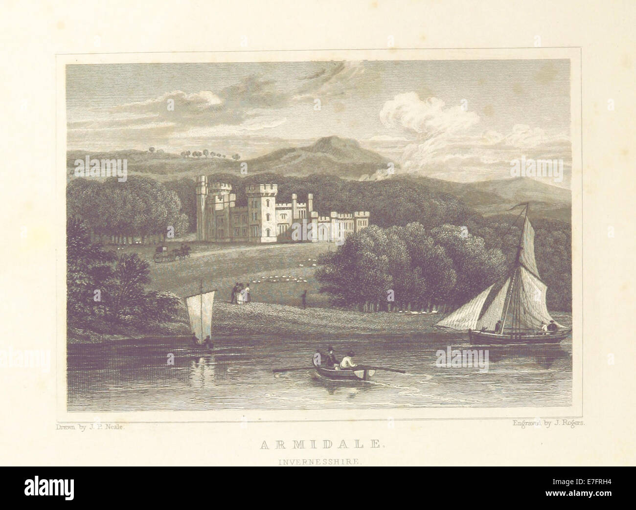 The 1829 illustration by John Preston Neale depicts Armidale in ...