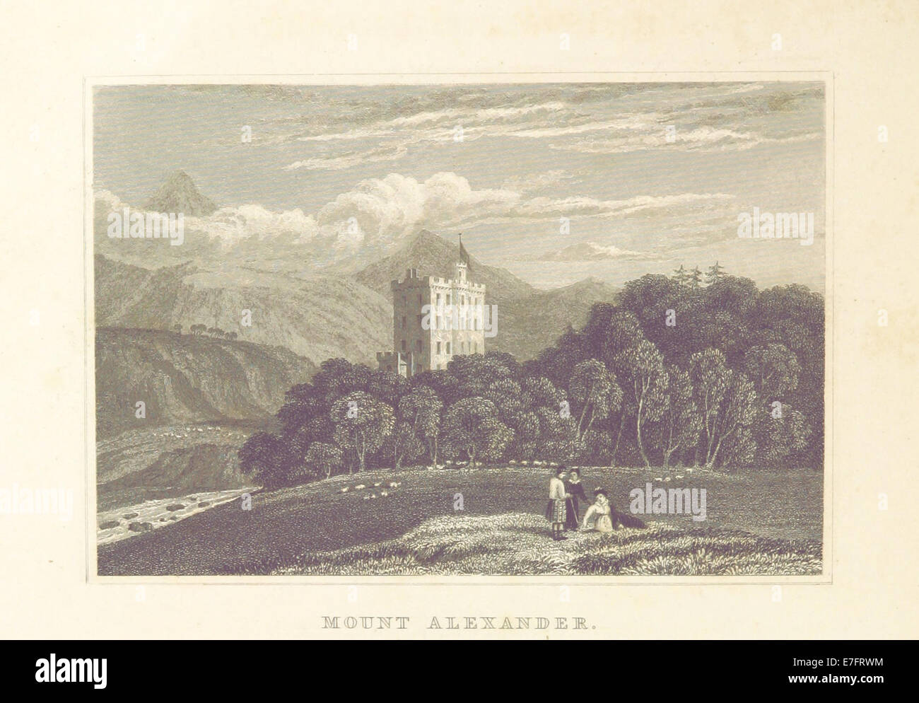 Illustration from MA (1829) depicting Mount Alexander Stock Photo - Alamy