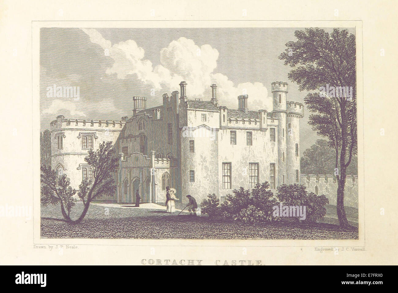 MA(1829) p.276 - Cortachy Castle - John Preston Neale Stock Photo - Alamy