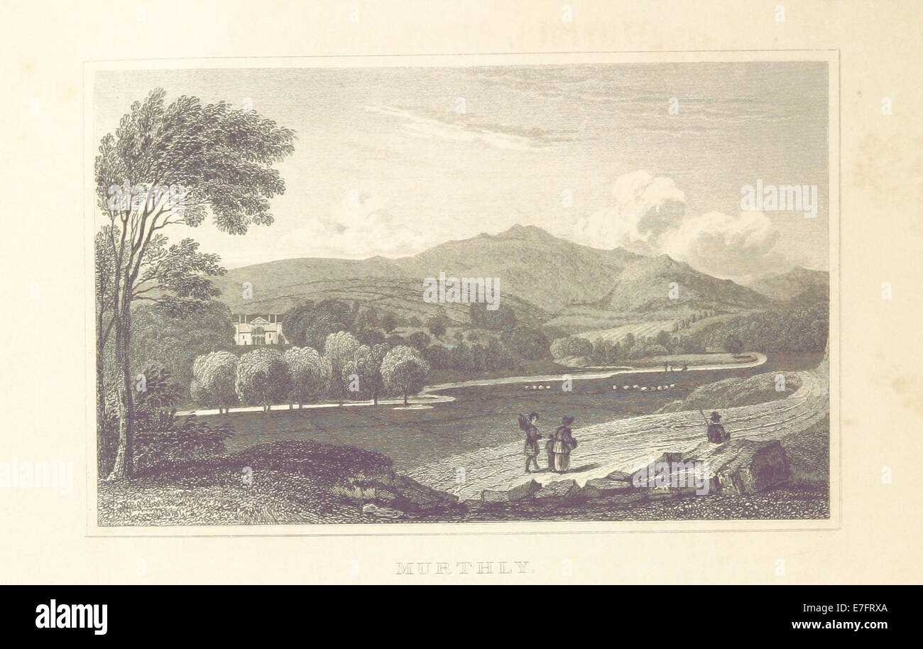 Illustration from 1829 depicting Murthly, focusing on the estate’s ...