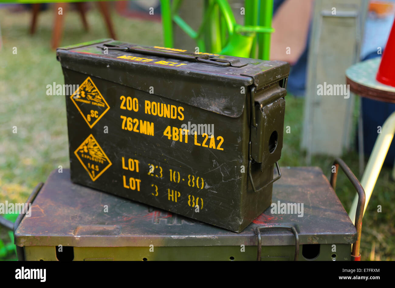 7.62mm 200 rounds ammunition box Stock Photo - Alamy