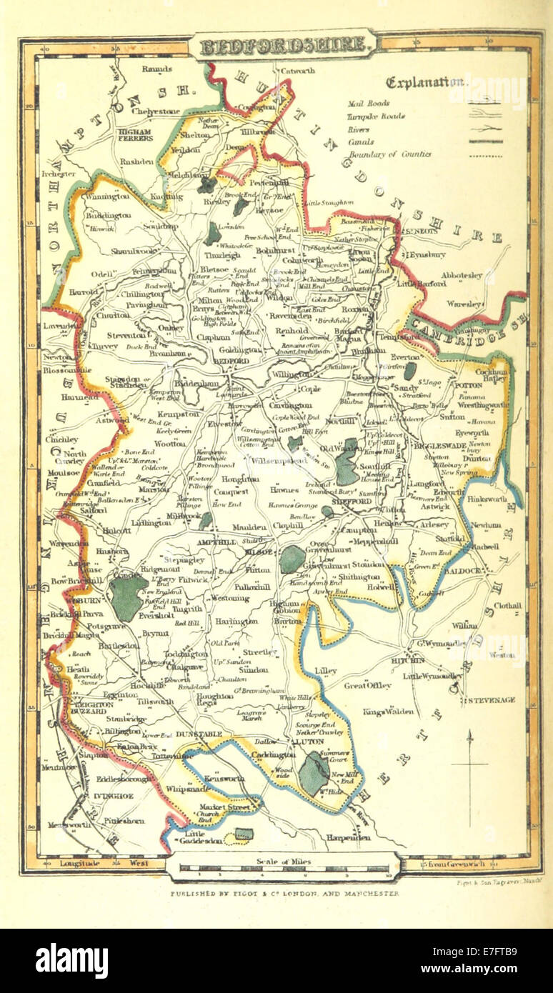 Bedfordshire map hi-res stock photography and images - Alamy