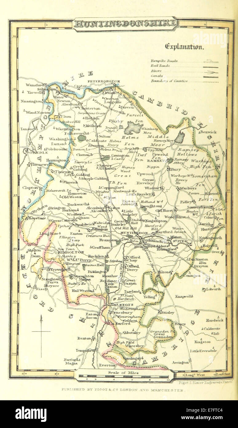 Huntingdonshire map hi-res stock photography and images - Alamy