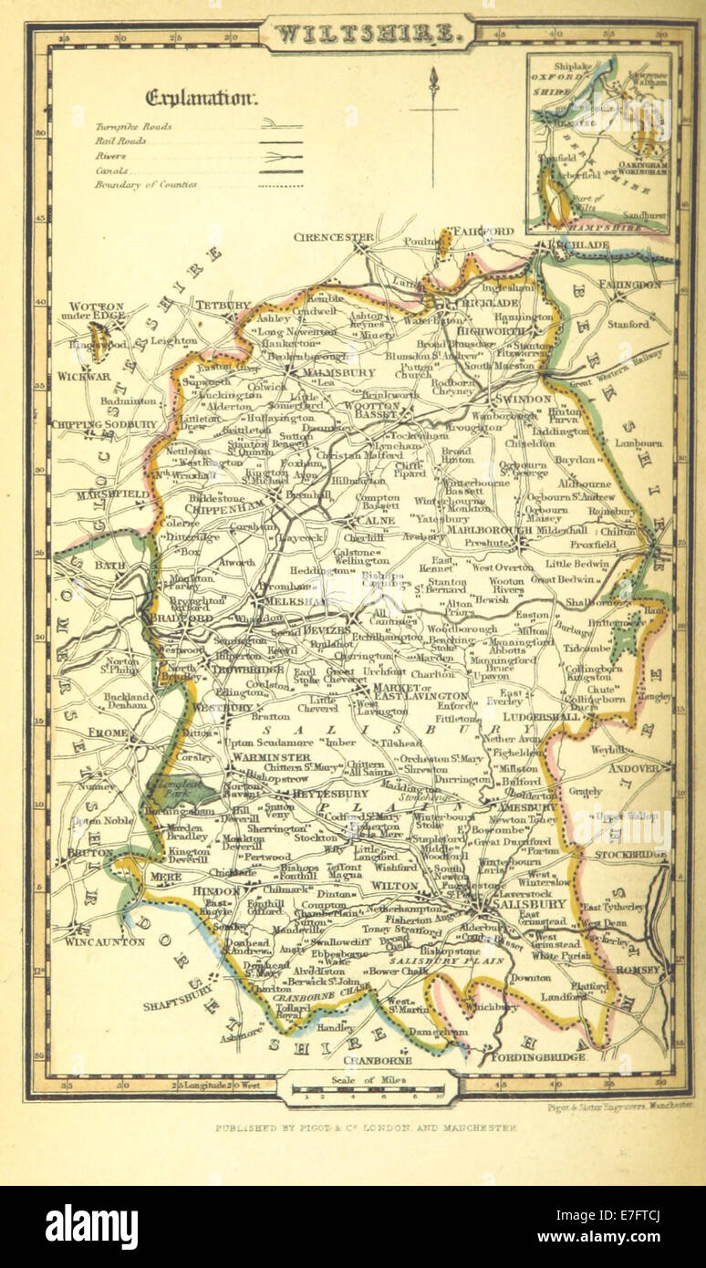 Map of wiltshire hi-res stock photography and images - Alamy