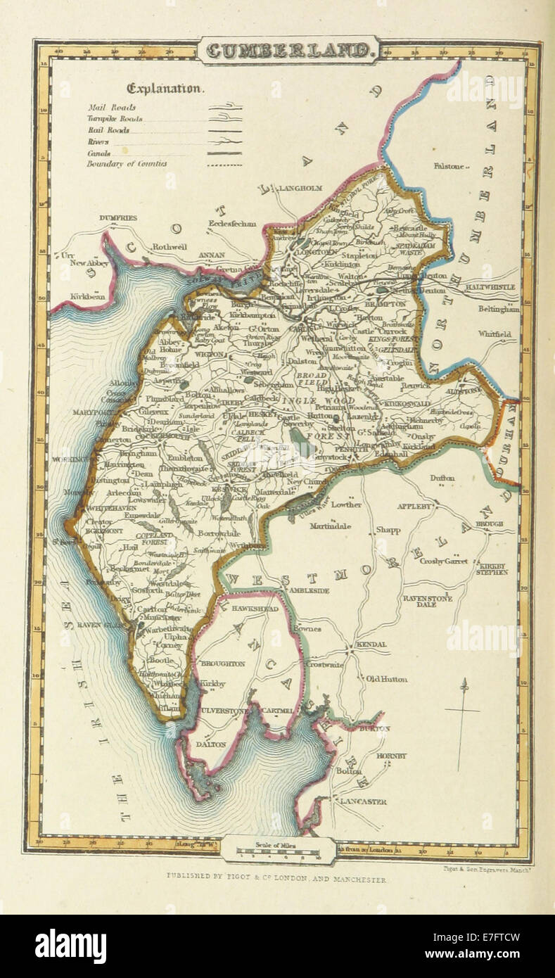 Map of cumberland hi-res stock photography and images - Alamy