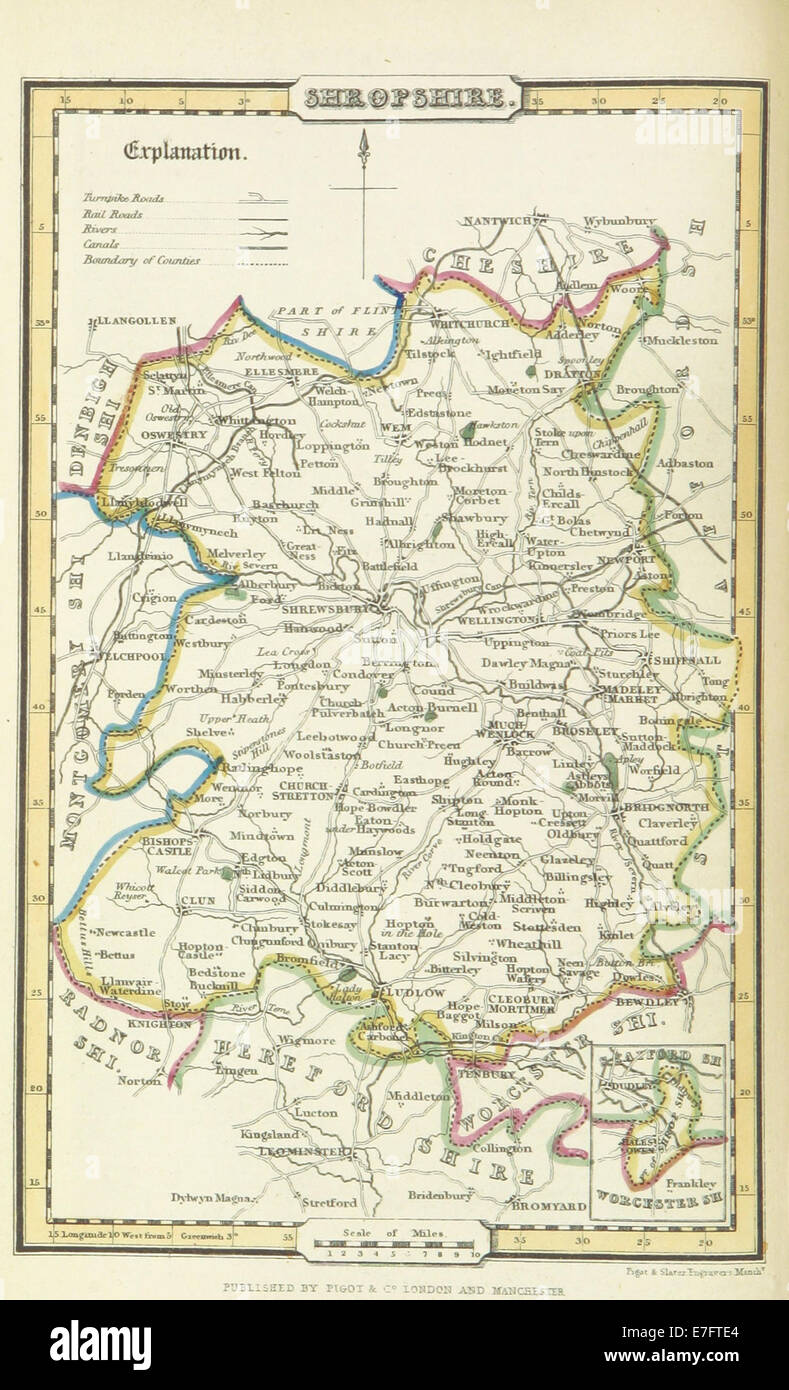 Map of shropshire hi-res stock photography and images - Alamy