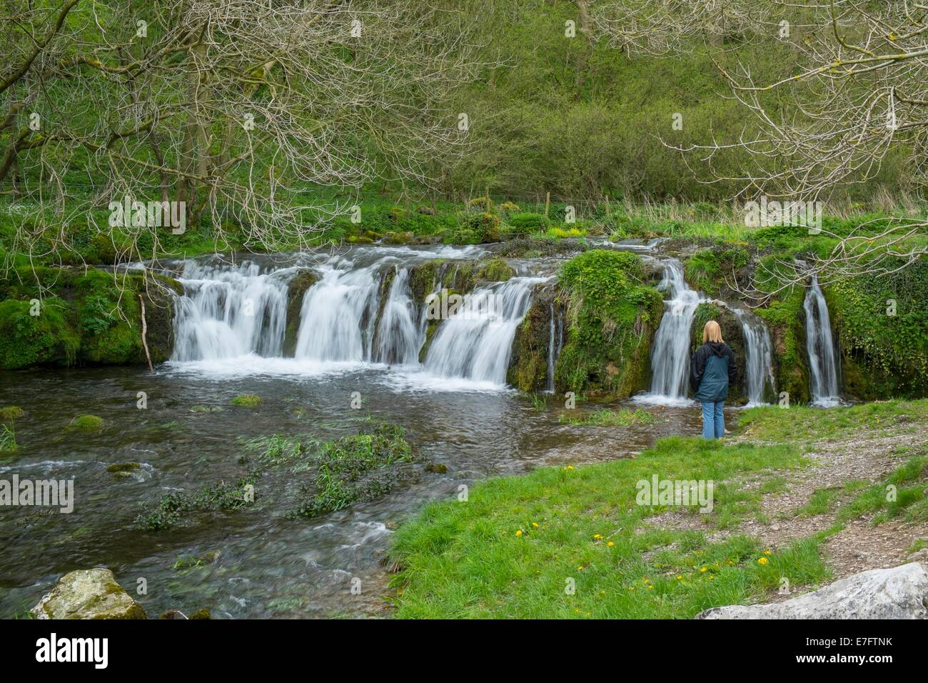 View of the River Lathkill, Lathkill dale, Peak District National Park ...