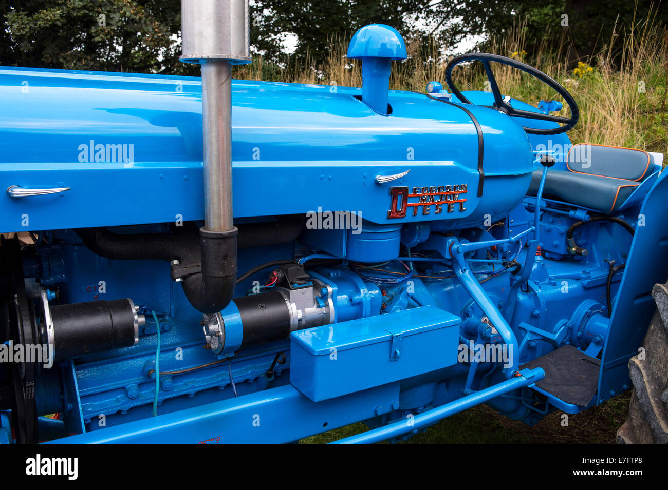 1954 vintage Fordson Major tractor diesel engine on display at a ...