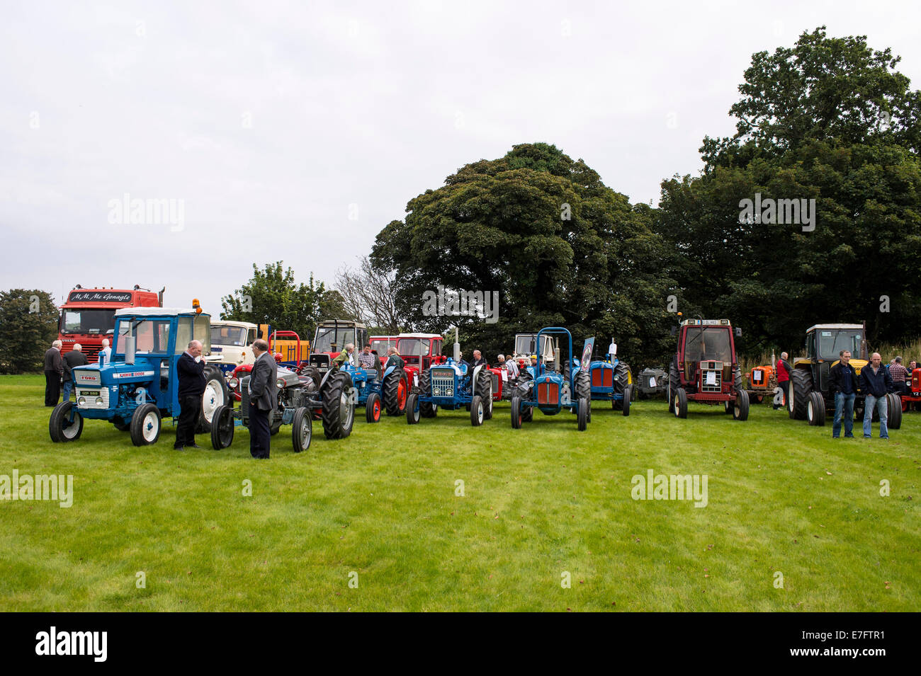 Vintage tractors on display at a Vintage Car and Tractor Festive in ...