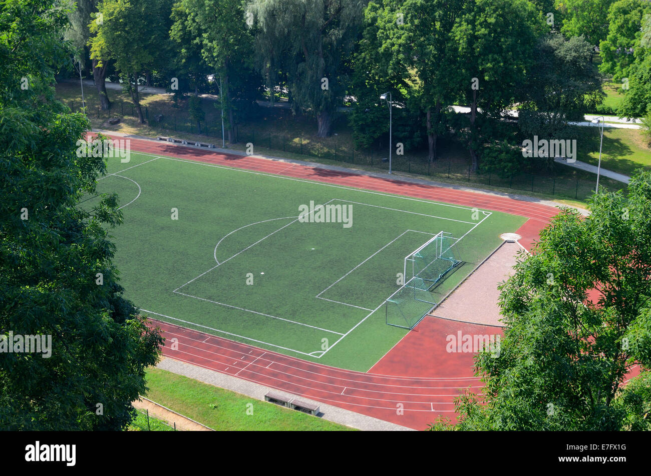 Football pitch above hi-res stock photography and images - Alamy