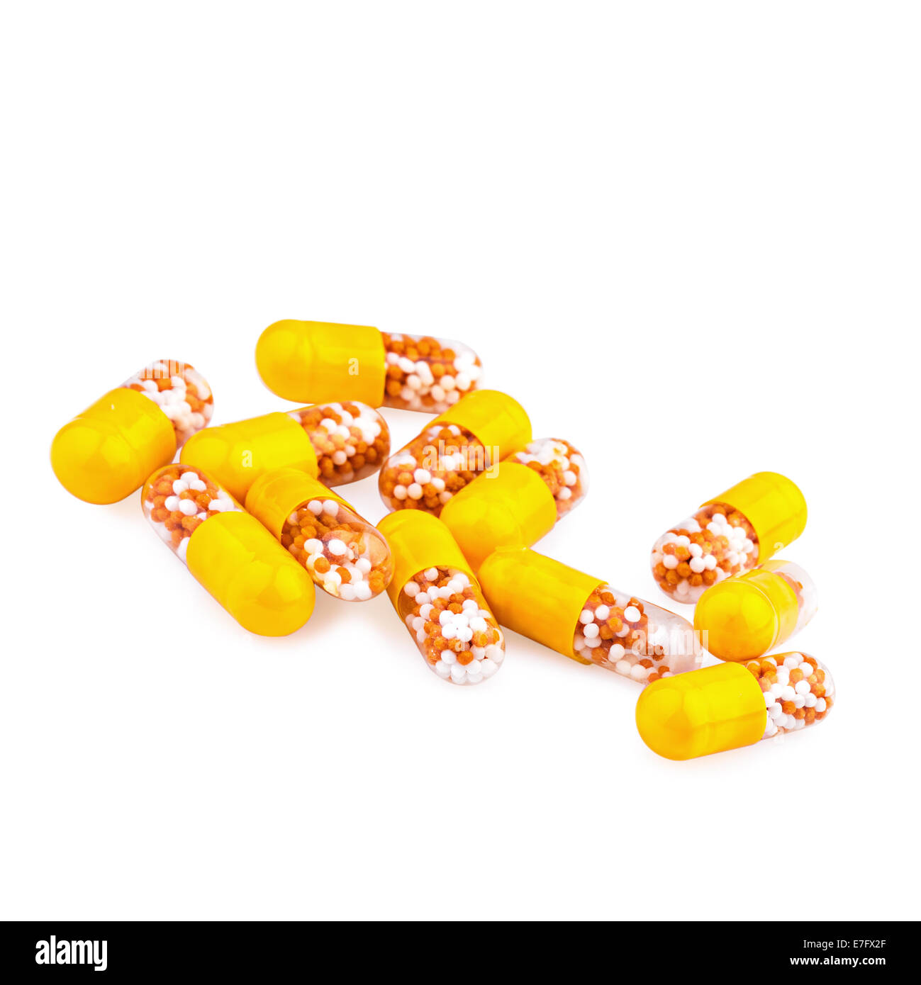 Yellow capsule pills hi-res stock photography and images - Alamy