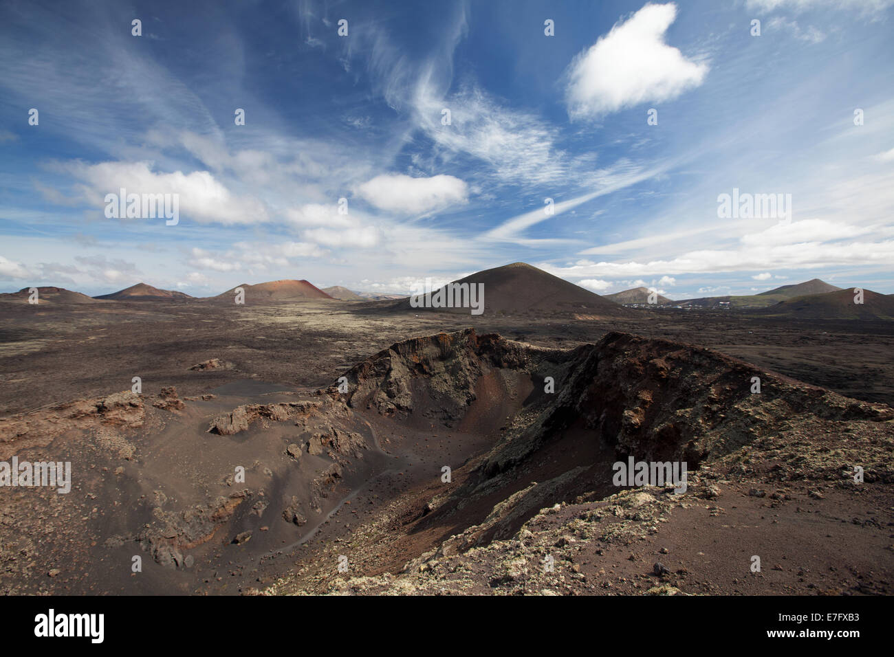 Volcanic landscape in Lanzarote Stock Photo - Alamy