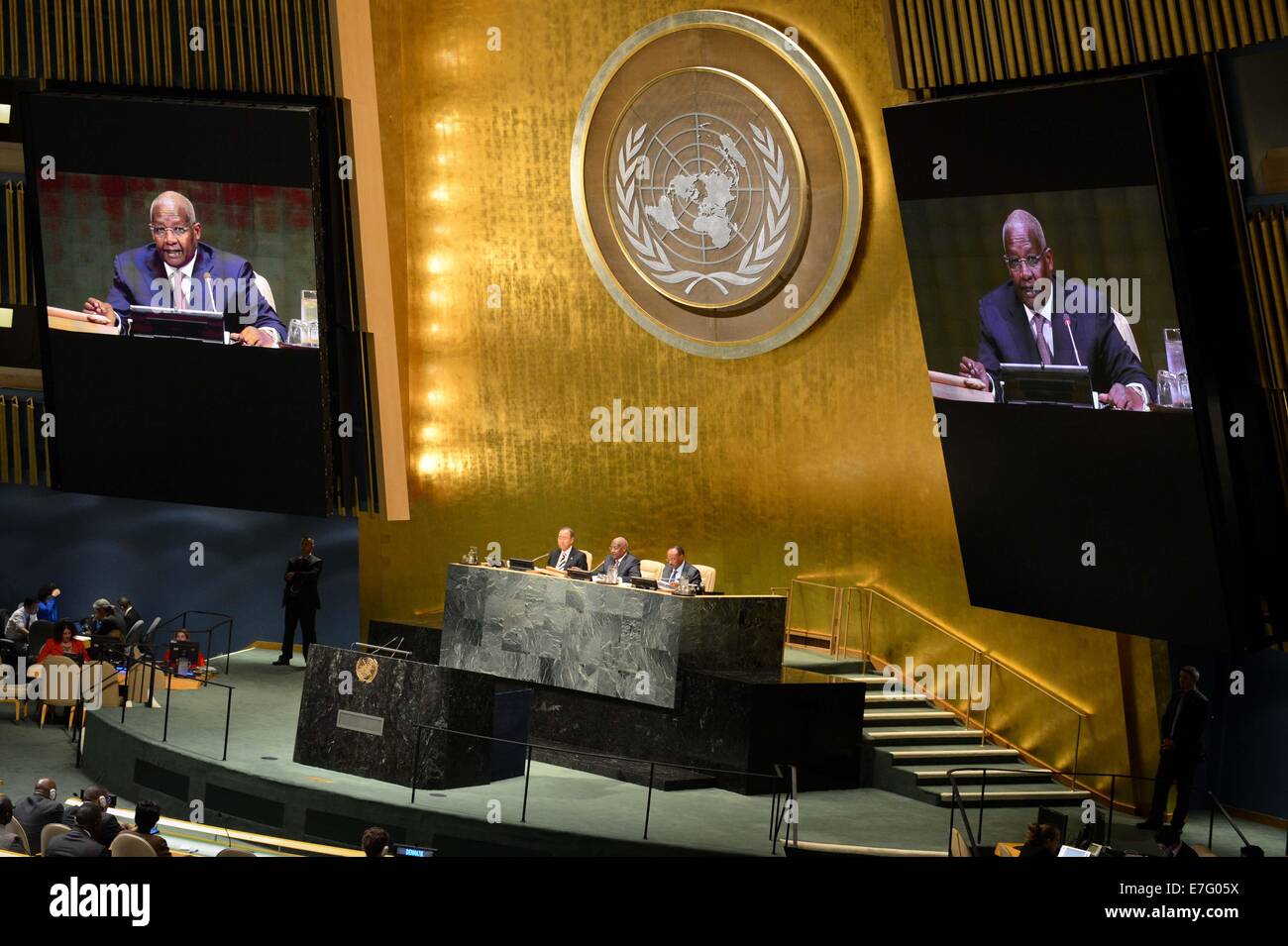 New York, UN headquarters in New York. 16th Sep, 2014. Sam Kahamba ...