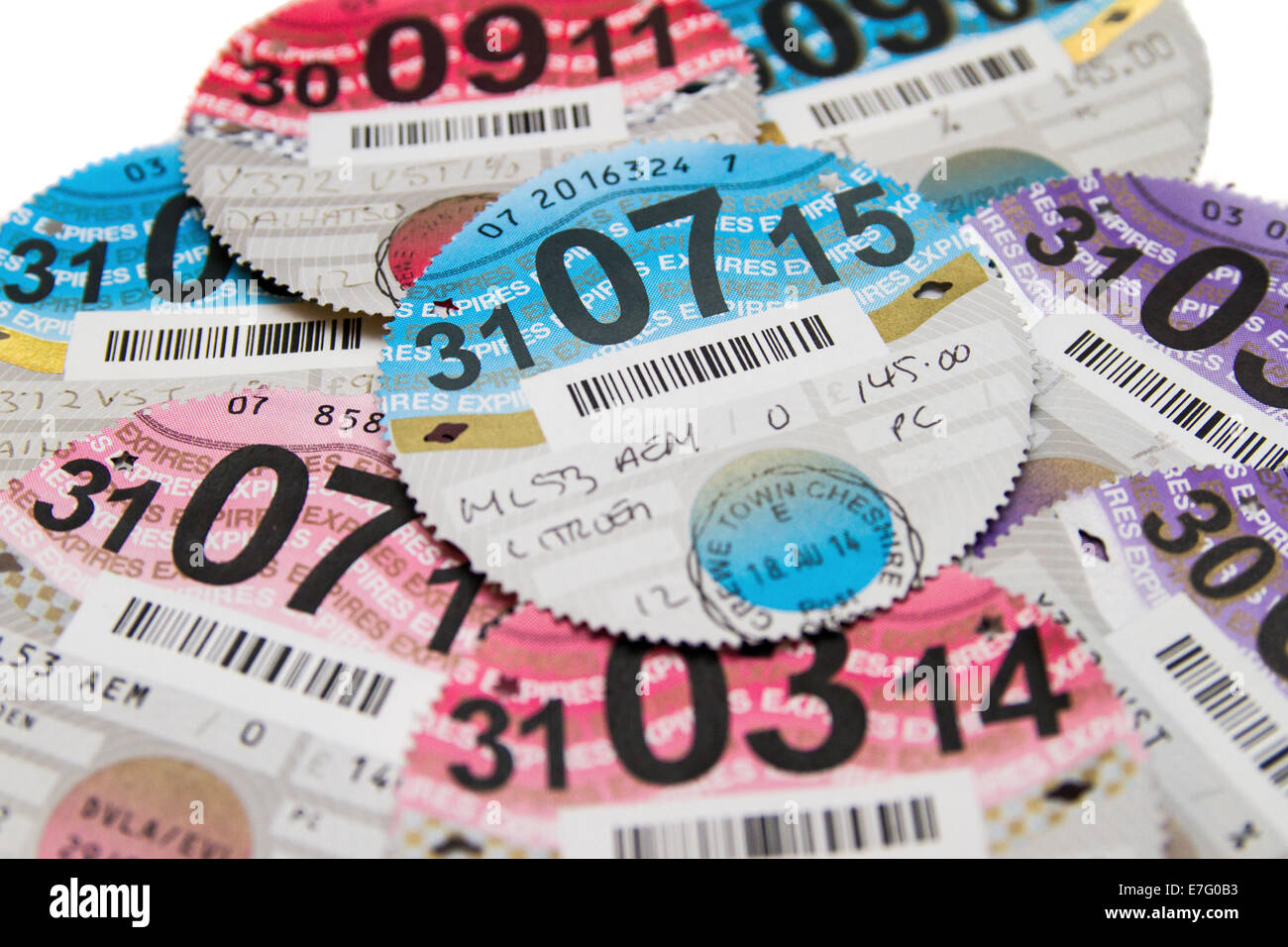 Car Tax Disc Stock Photo - Alamy