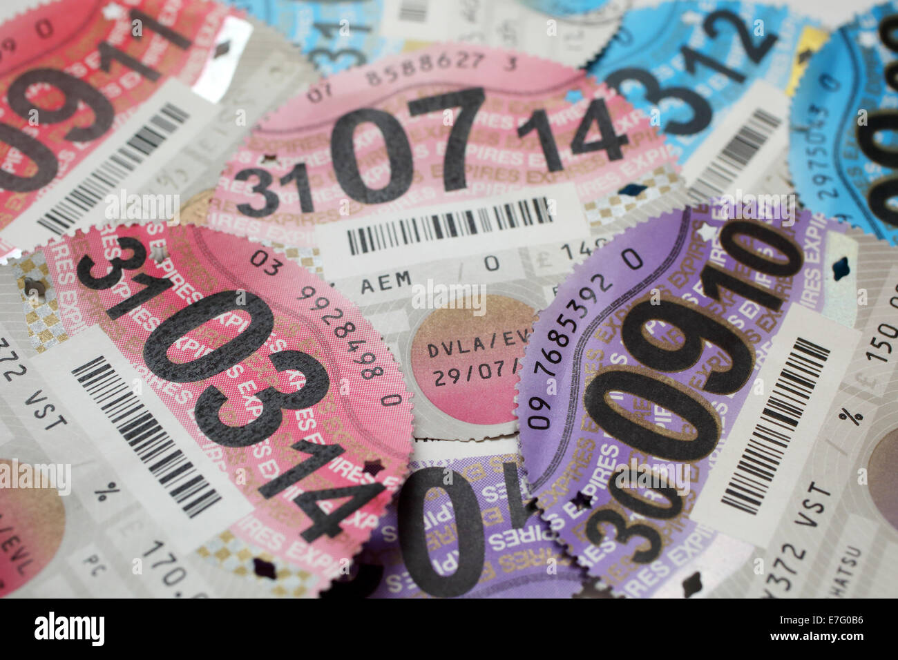 Car Tax Disc Stock Photo - Alamy