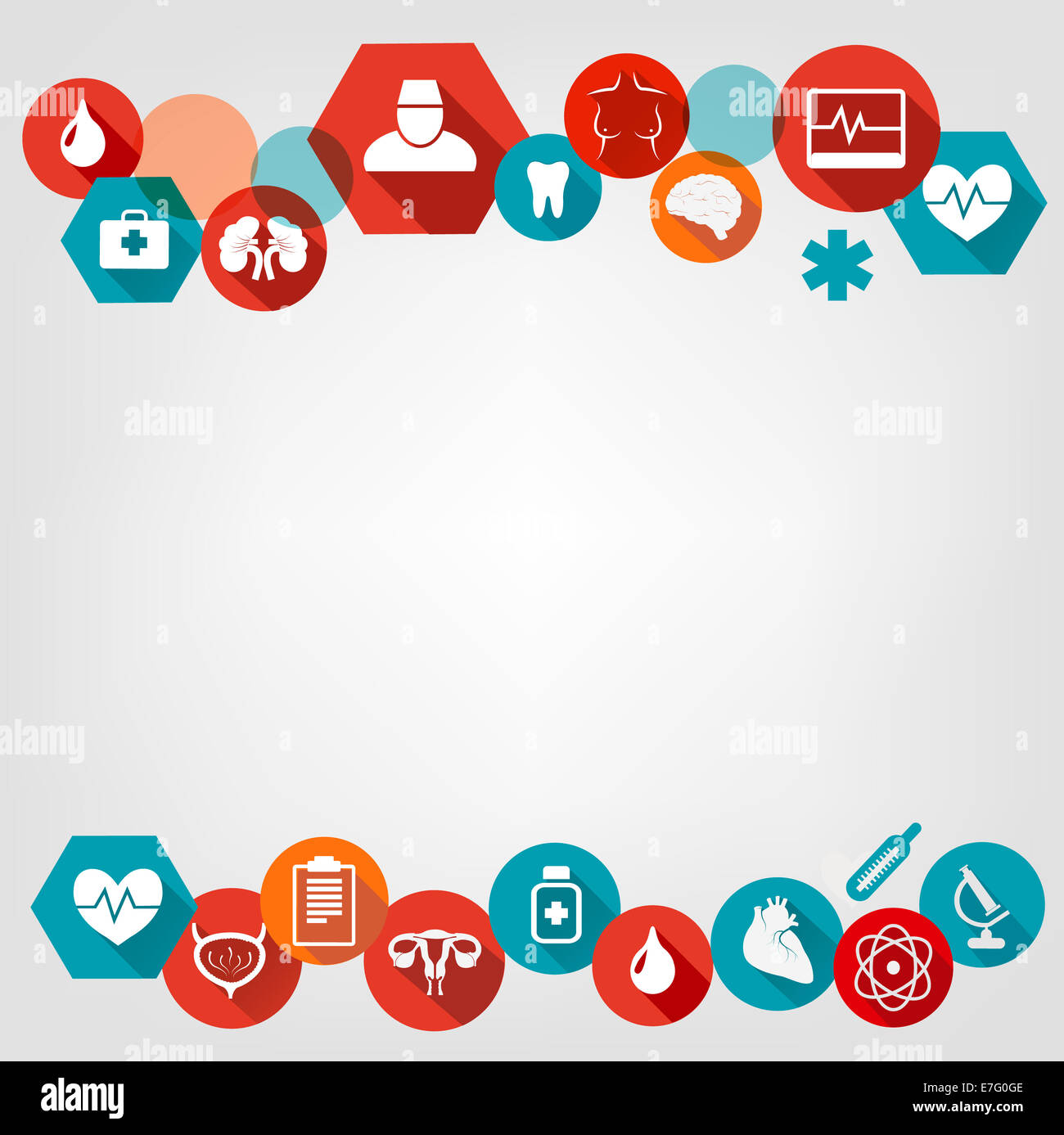 Medical background with colorful icons. Vector Stock Photo - Alamy