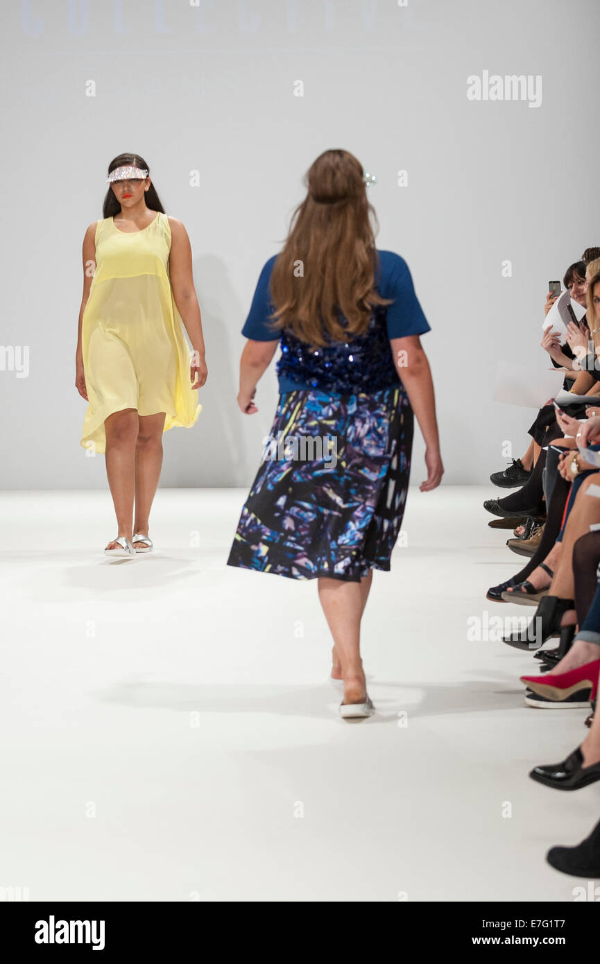 London, UK, 16 September 2014. Models on the runway at the Design ...