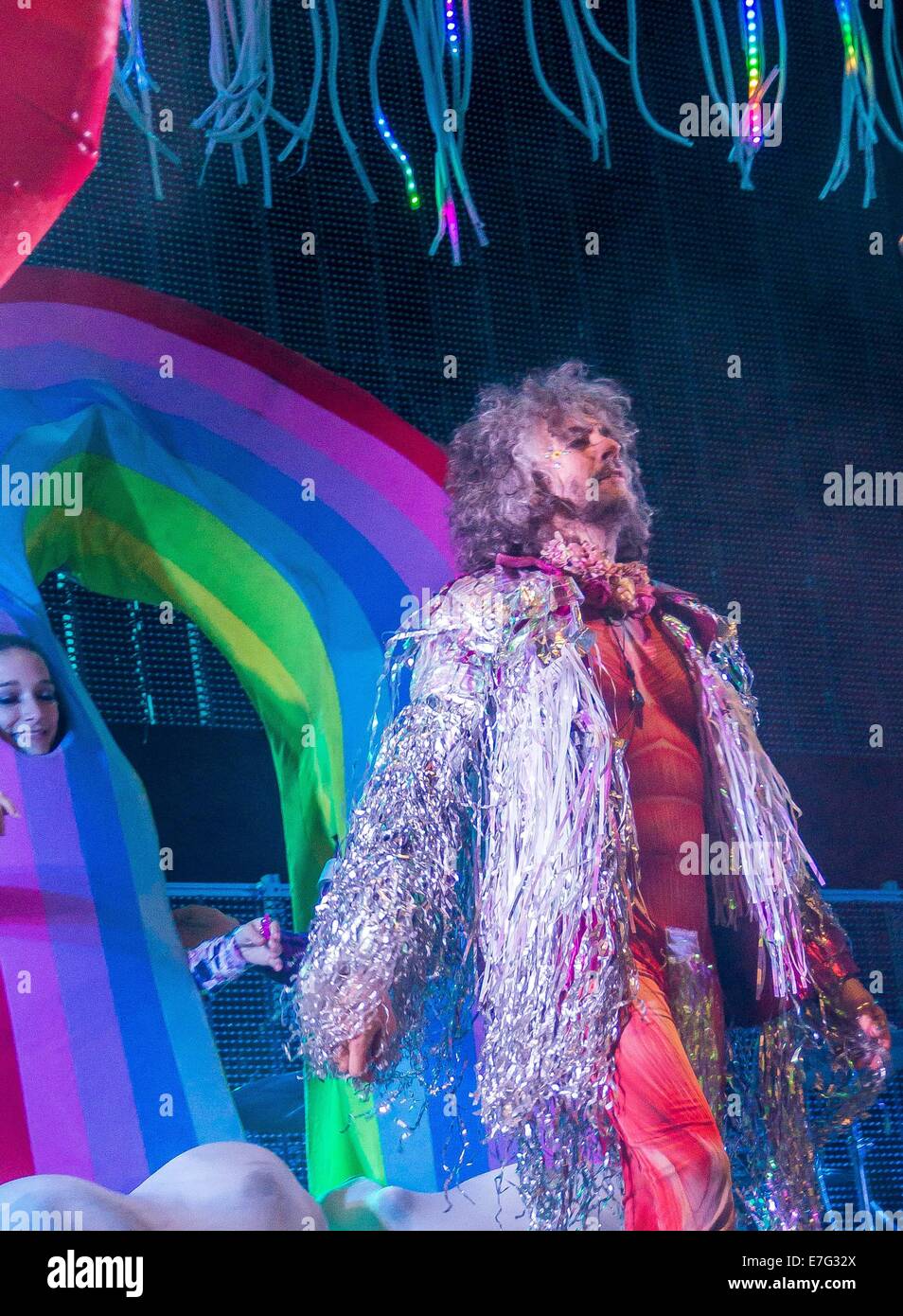 Chicago, IL, USA. 13th Sep, 2014. WAYNE COYNE of Flaming Lips performs ...