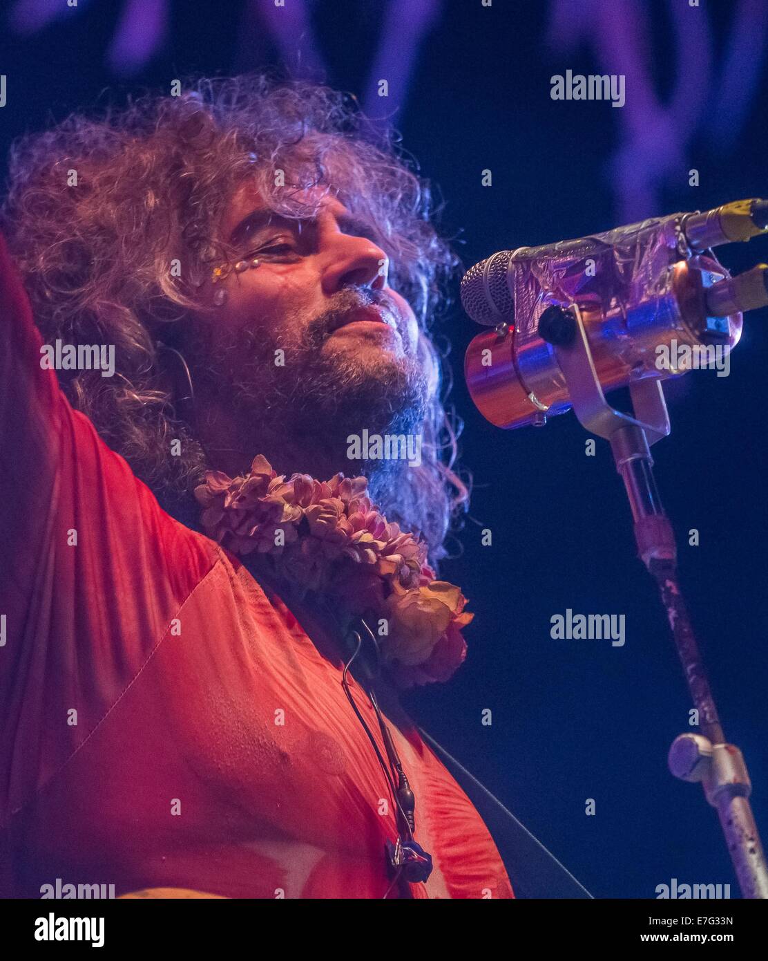 Chicago, IL, USA. 13th Sep, 2014. WAYNE COYNE of Flaming Lips performs ...