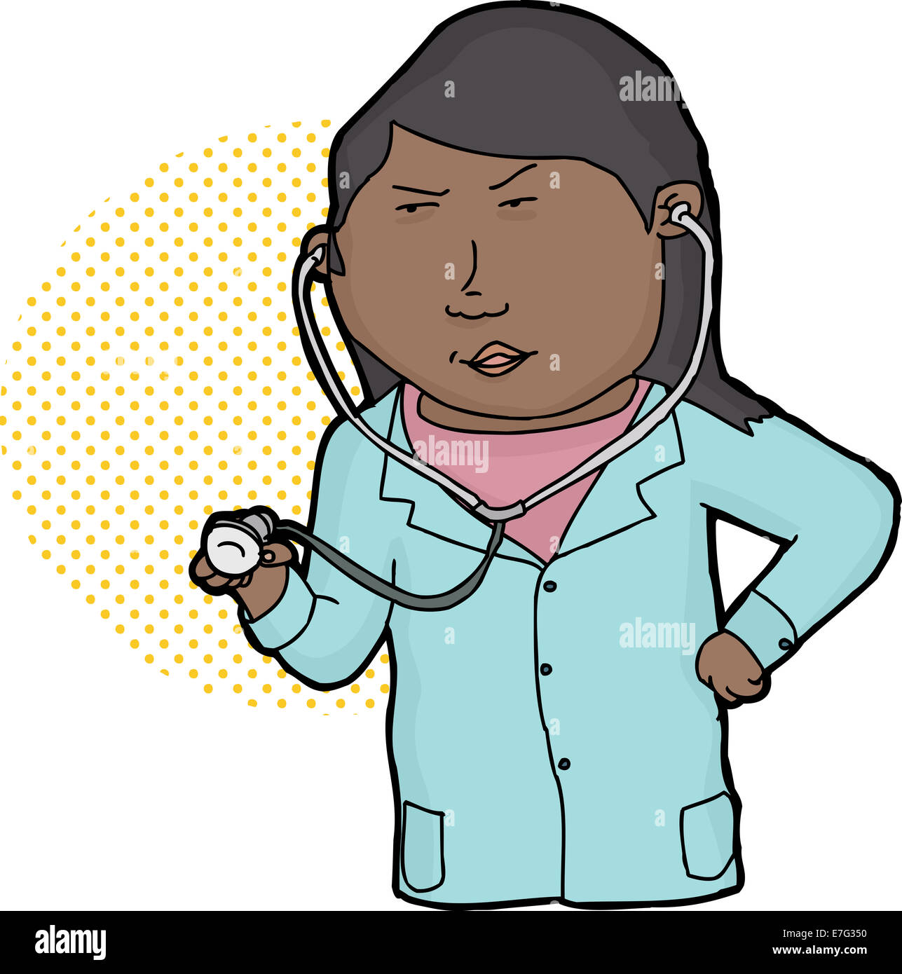Cartoon concerned doctor illustration hi-res stock photography and ...