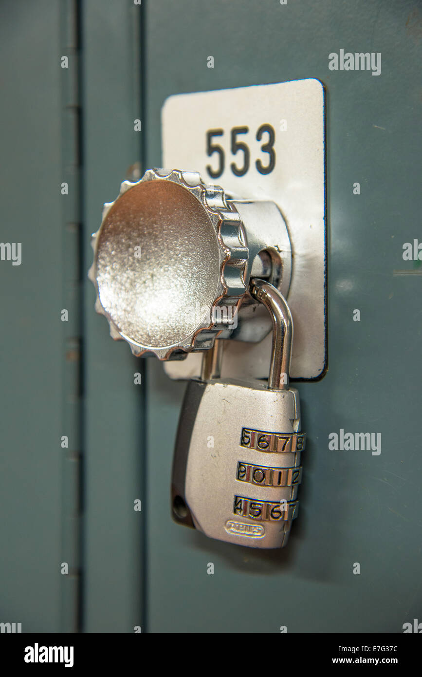 lock at locker with number in a school Stock Photo - Alamy