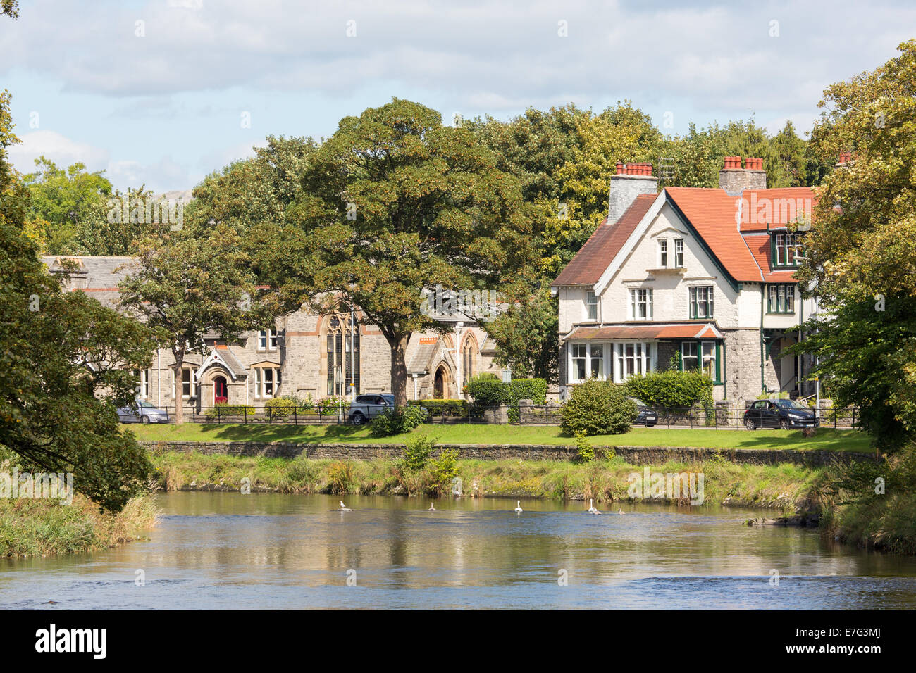 The River Kent flowing through Kendal in Cumbria Stock Photo - Alamy