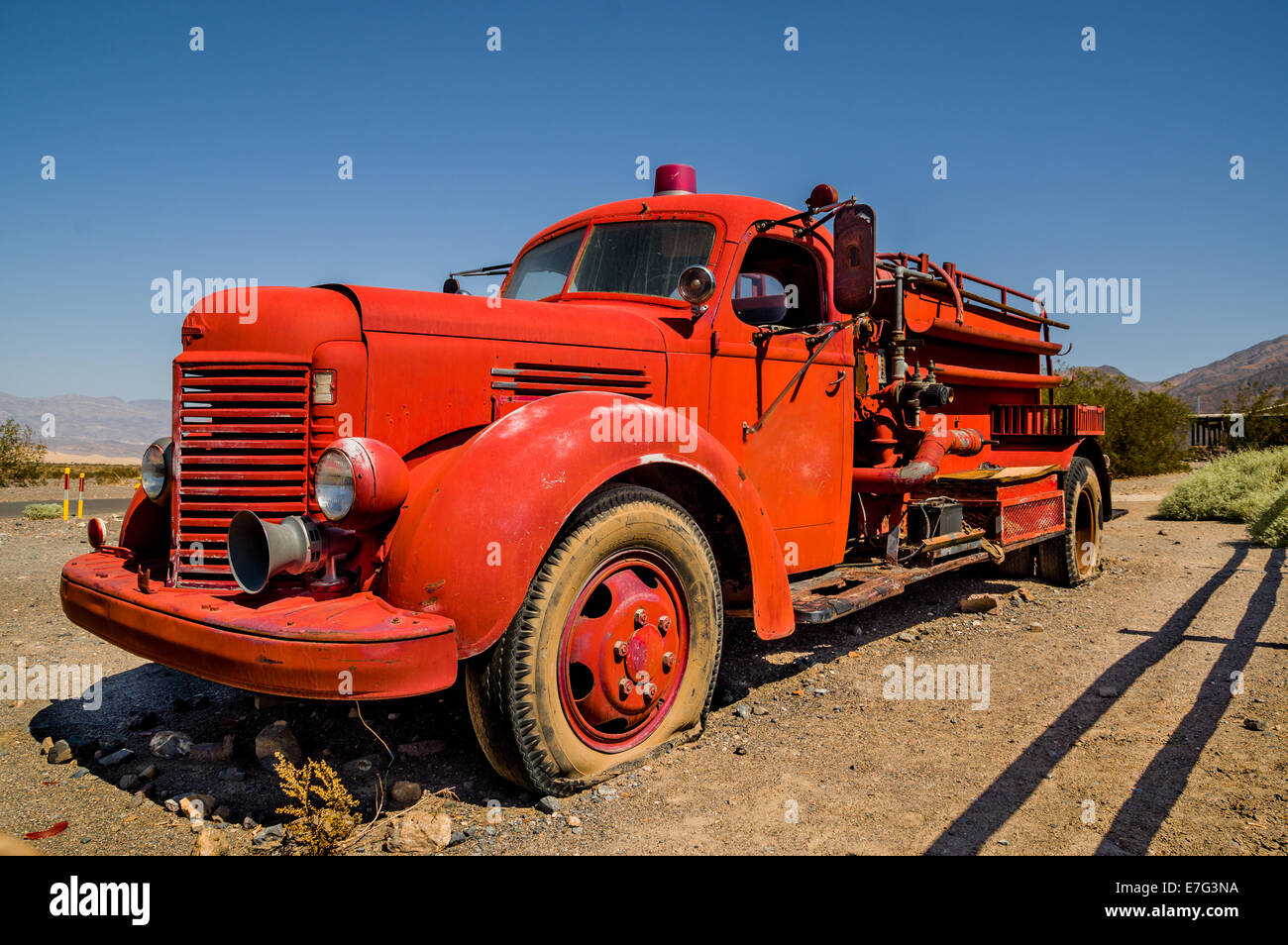Old vintage fire truck in hi-res stock photography and images - Alamy