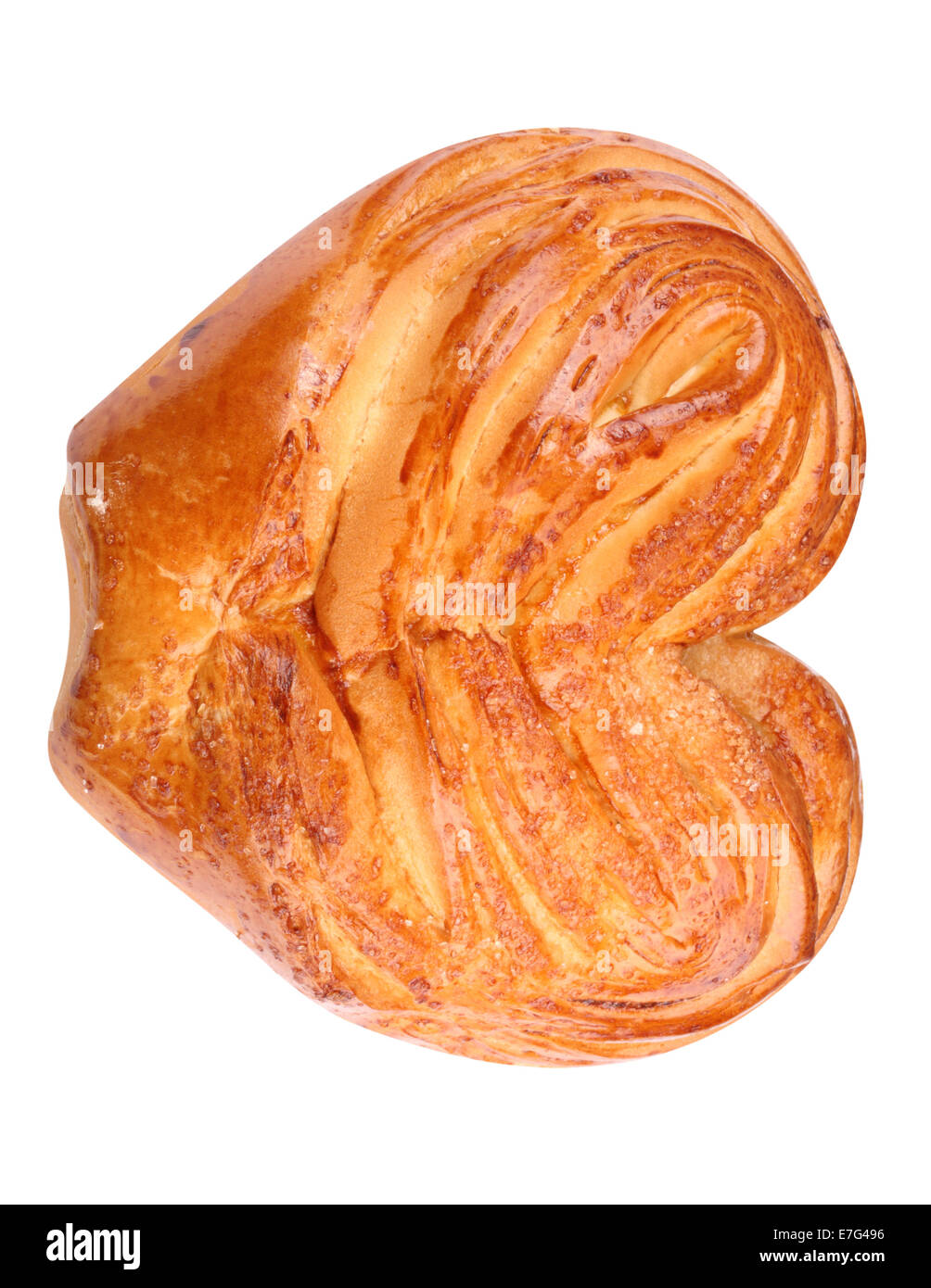 Twist Bun with Heart Shape Stock Photo - Alamy