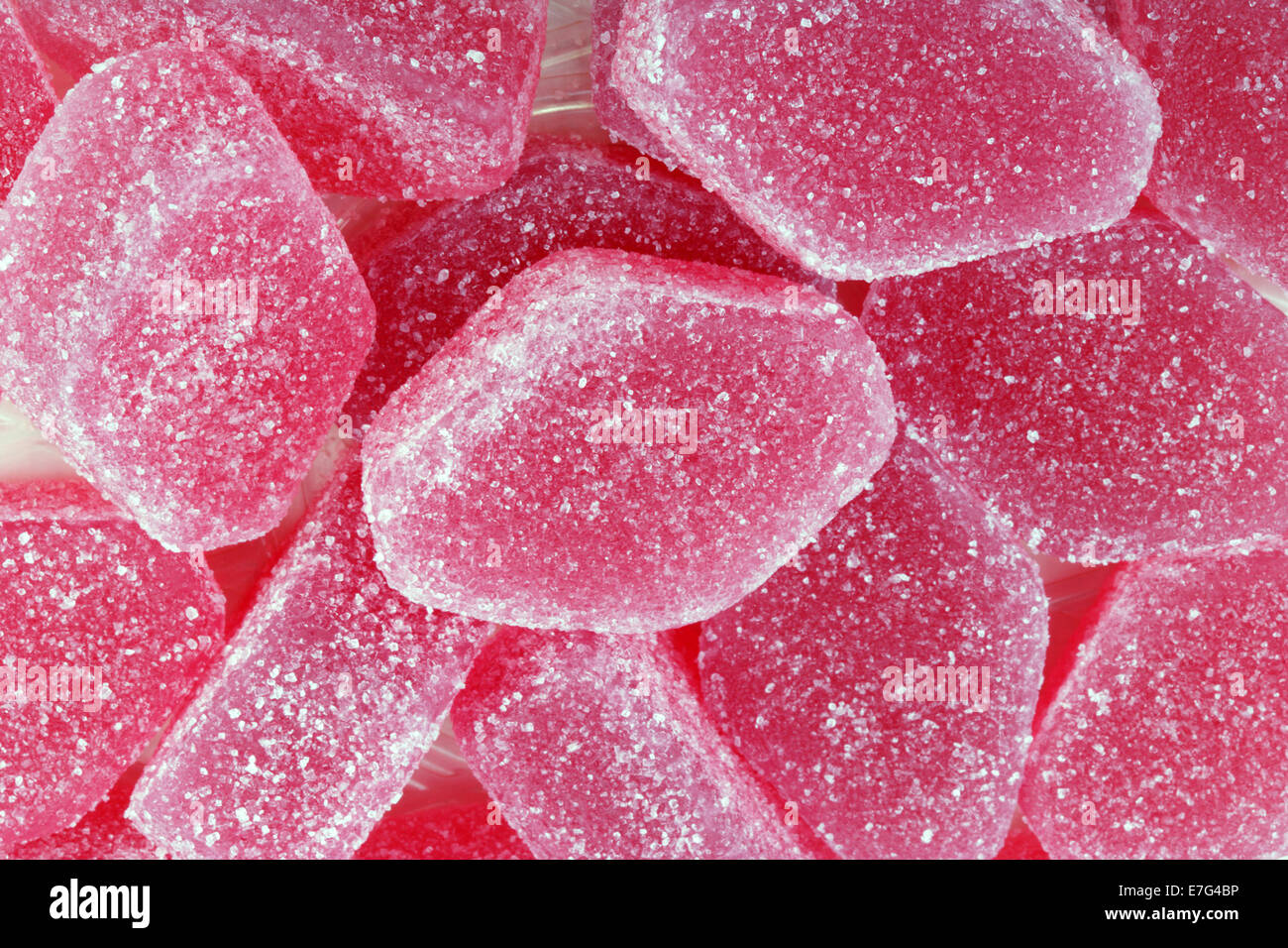 Pink Fruit Jelly Stock Photo - Alamy