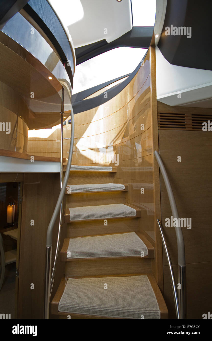 Princess show their luxury staircase onboard the S72 Stock Photo - Alamy