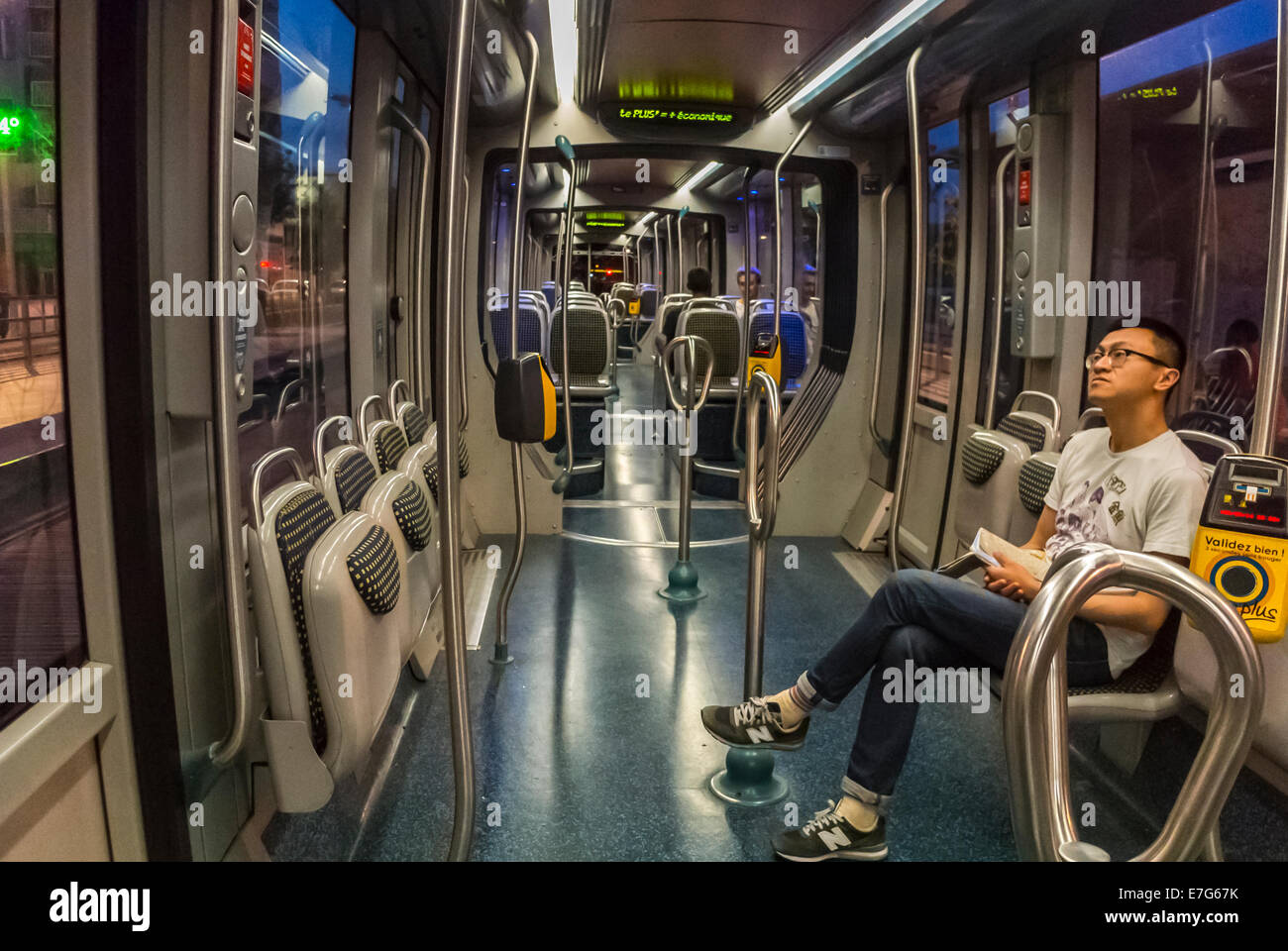 Bordeaux city chinese man tramway train hi-res stock photography and ...