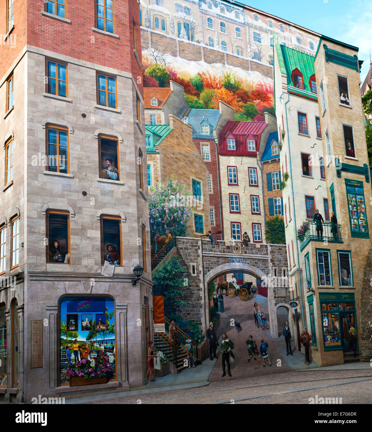 The Fresco of Quebecers, Fresque des Québécois, Quebec City, Quebec ...