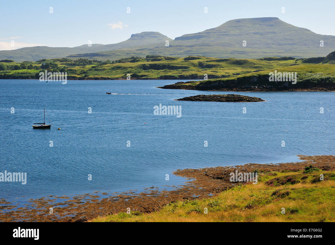 Landscape at Loch Dunvegan, Ross, Skye and Lochaber, Isle of Skye ...