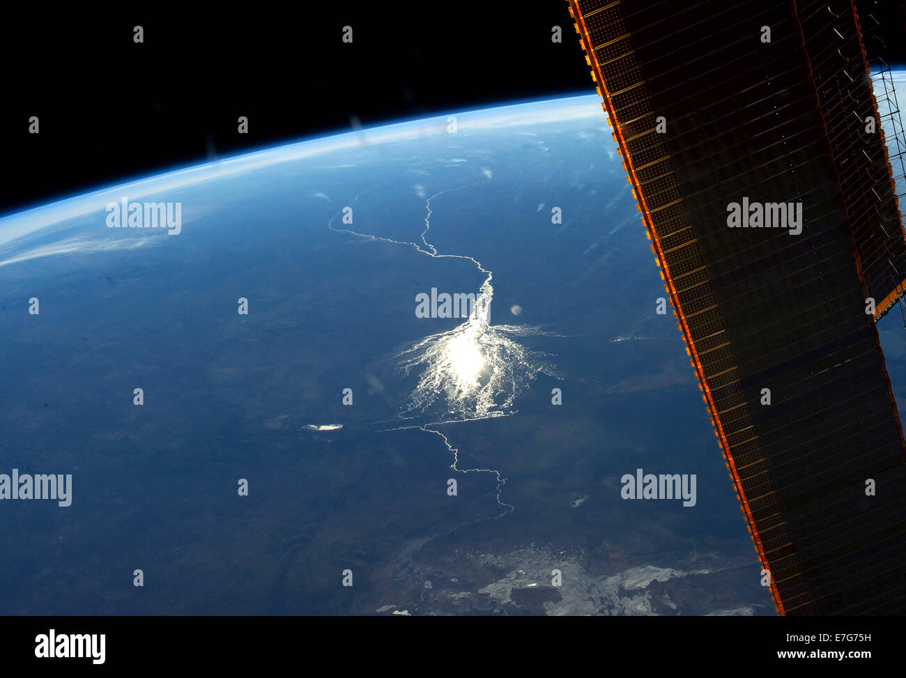 The great Okavango delta in the Kalahari Desert, Botswana, is ...
